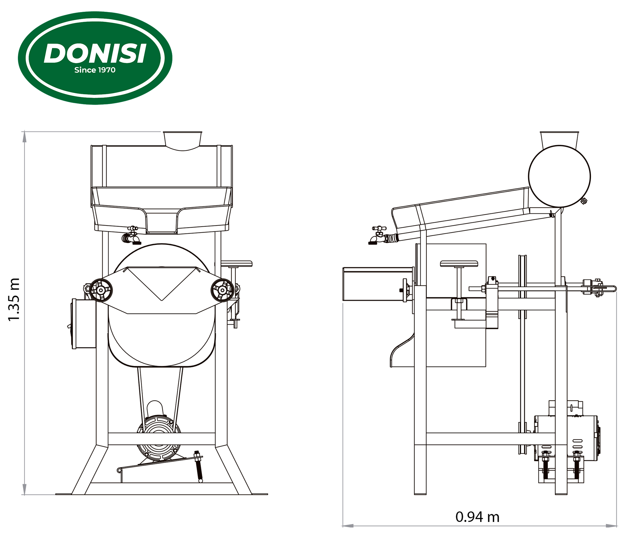 Molino Industrial para Nixtamal 10HP DONISI